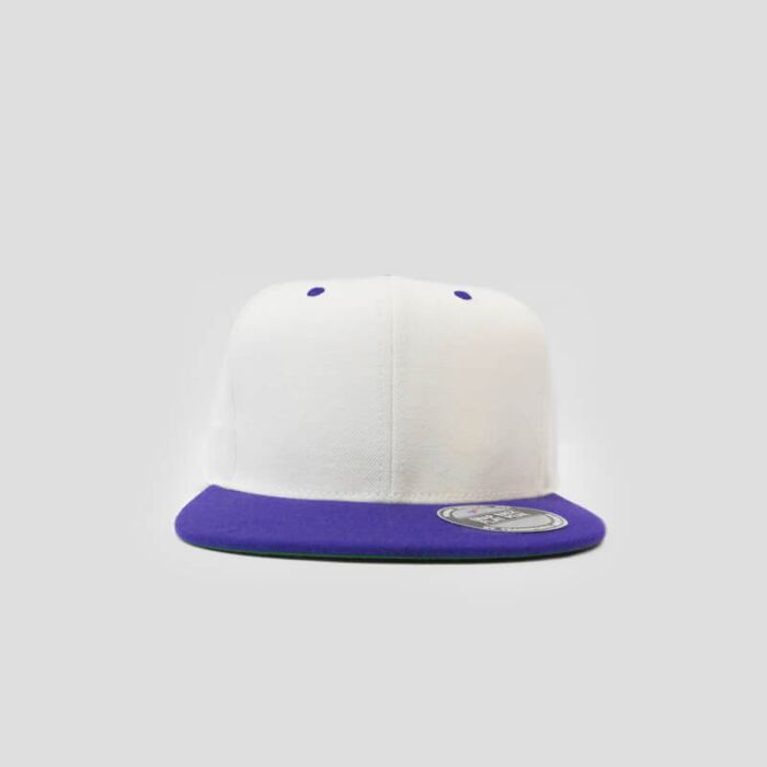 Snapback Flatpeak - White & Purple – Logo Central